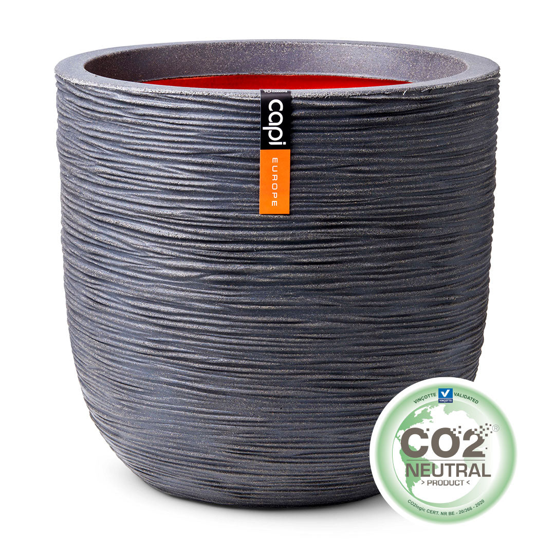 Capi Planter Rib Ball in Dark Grey – Saxons Garden & Home
